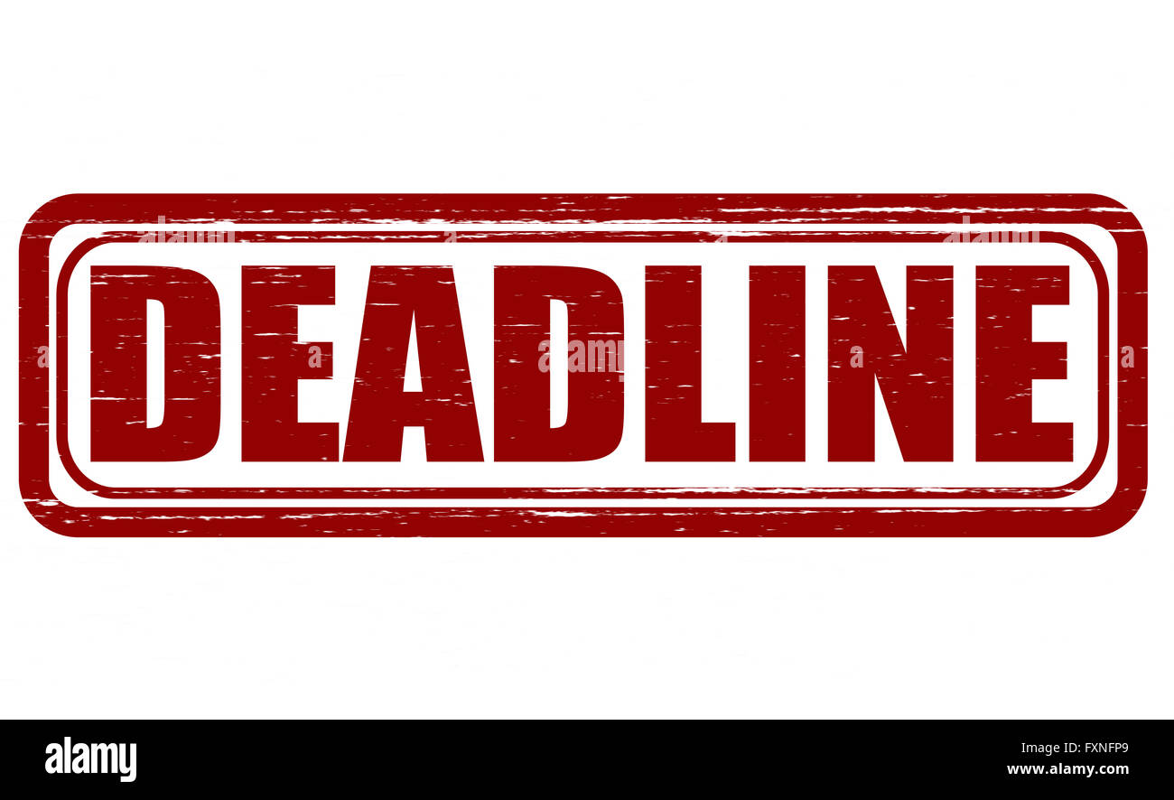 Stamp with word deadline inside, vector illustration Stock Photo - Alamy