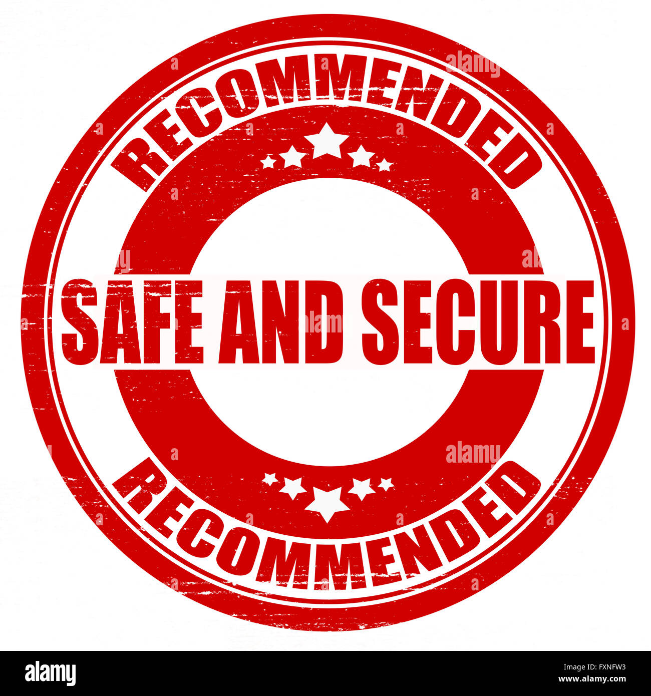 Stamp with words safe and secure inside, vector illustration Stock ...