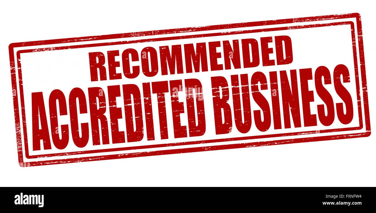 Stamp with text accredited business inside, vector illustration Stock ...