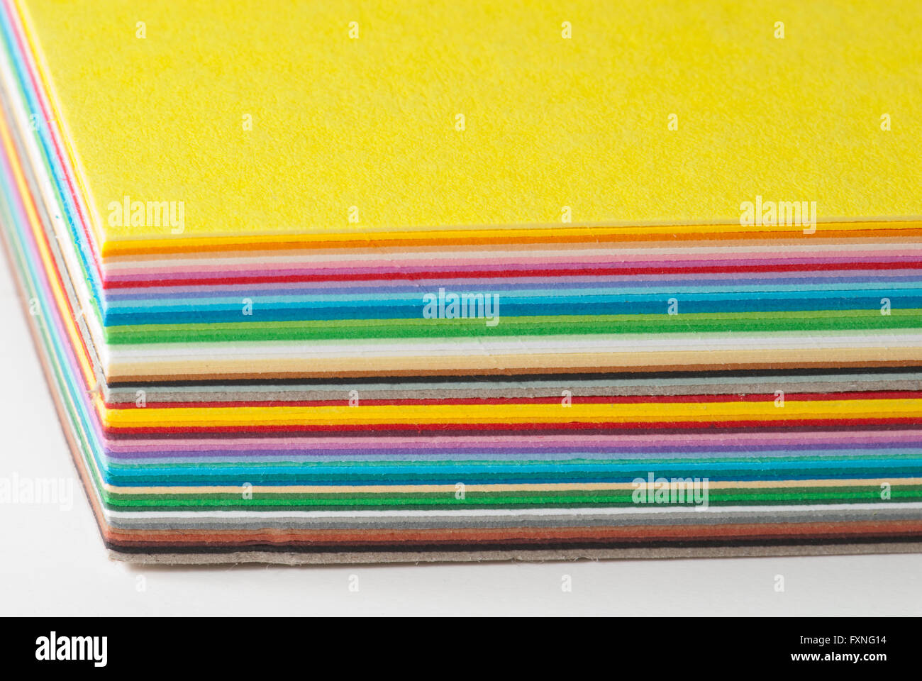 Colorful cardboard stack Stock Photo - Alamy