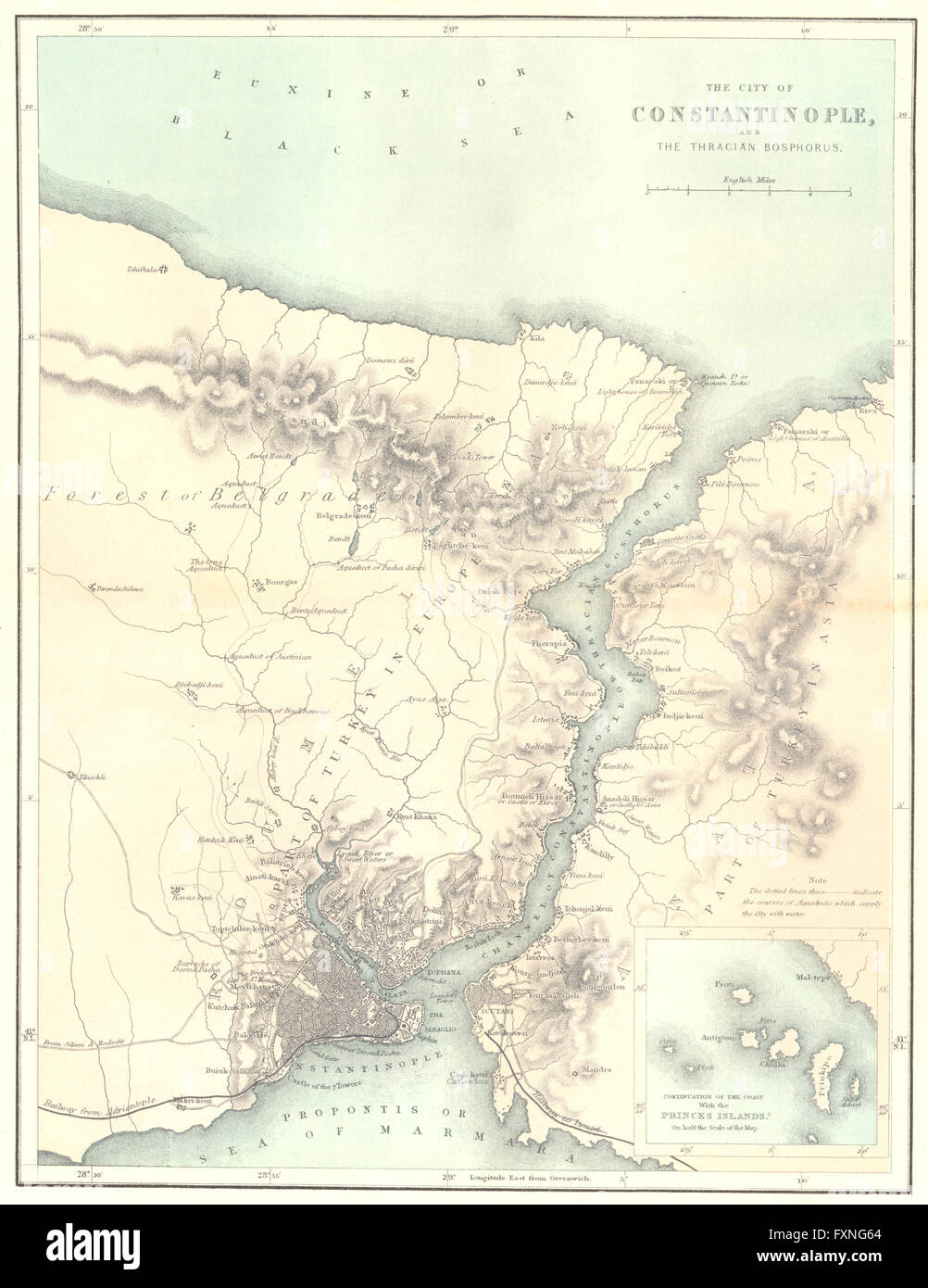 Vintage bosphorus map hi-res stock photography and images - Alamy