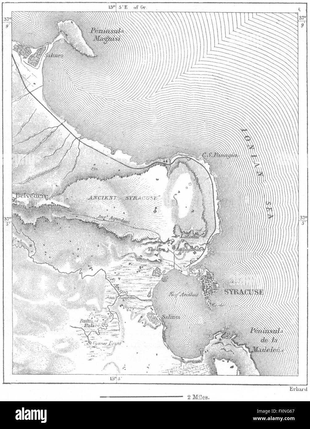 Map of syracuse hi-res stock photography and images - Alamy