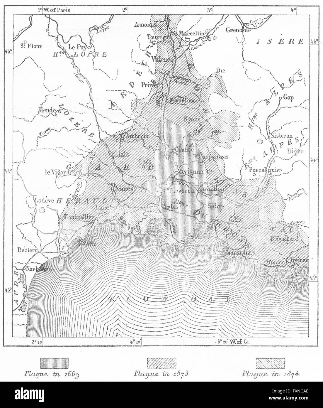 Map of rhone hi-res stock photography and images - Alamy