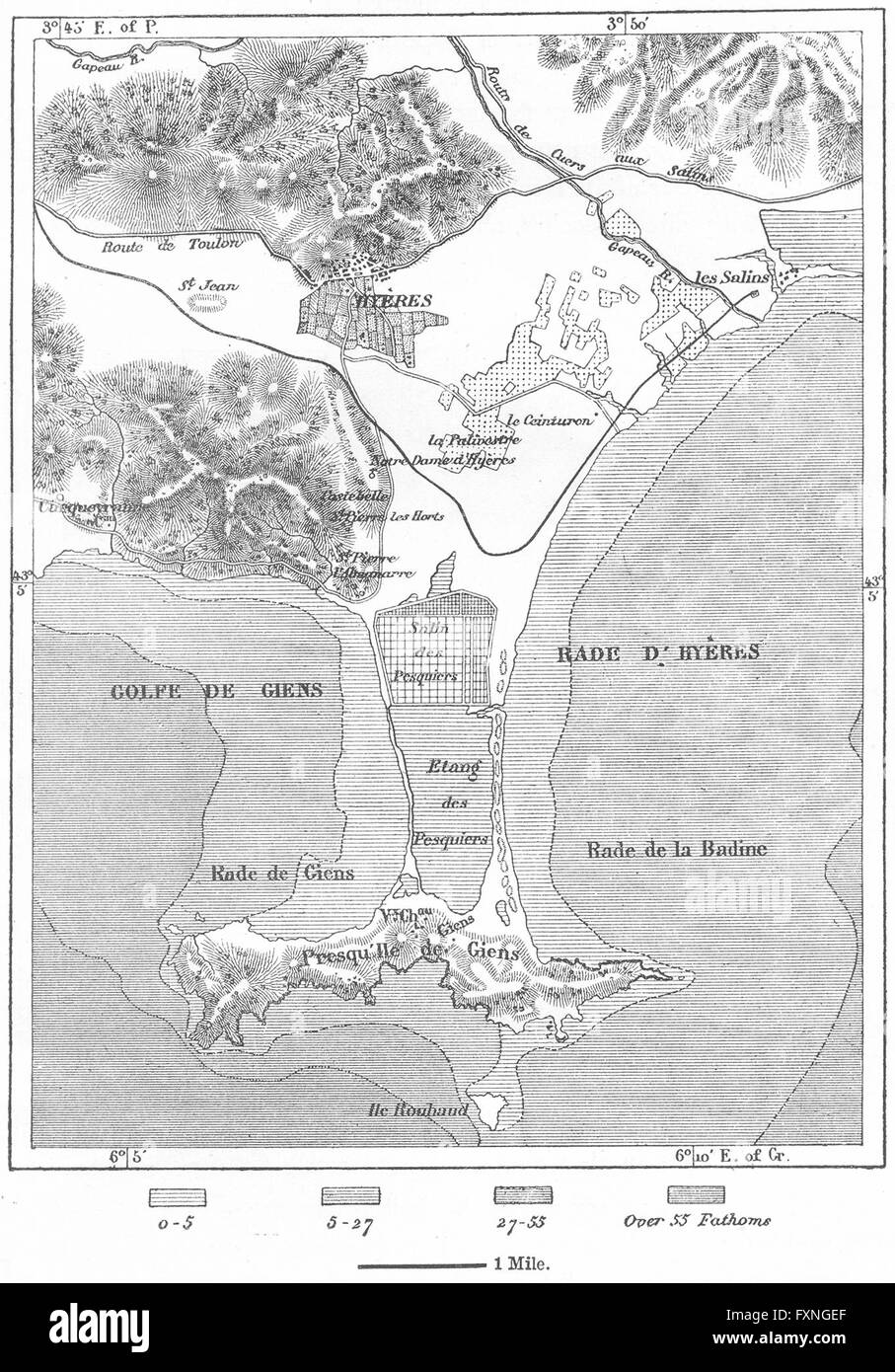 Hyeres map hi-res stock photography and images - Alamy