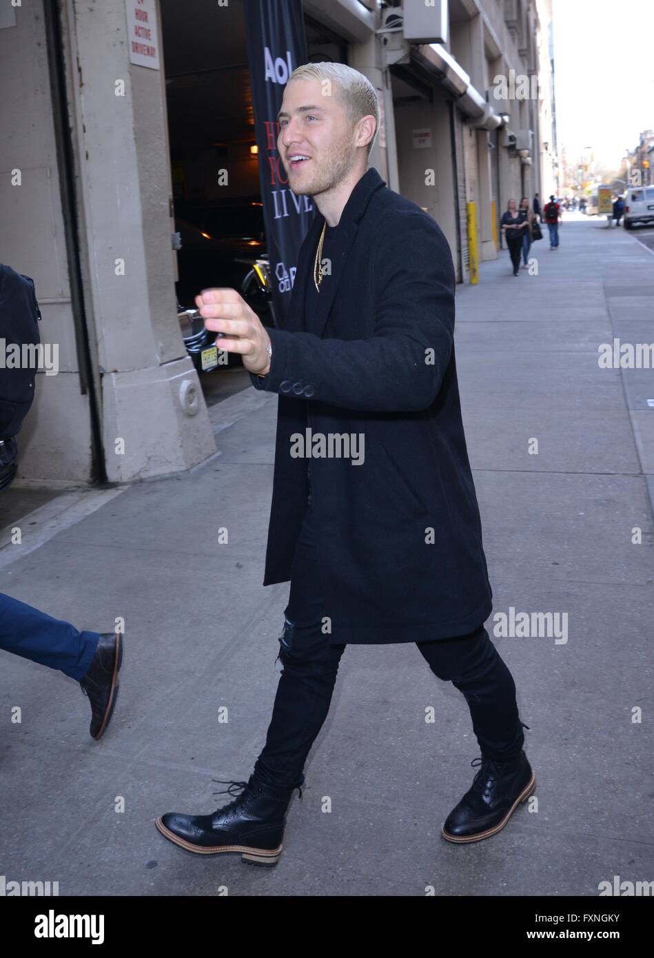 Mike Posner visits AOL in New York Featuring: Mike Posner Where ...
