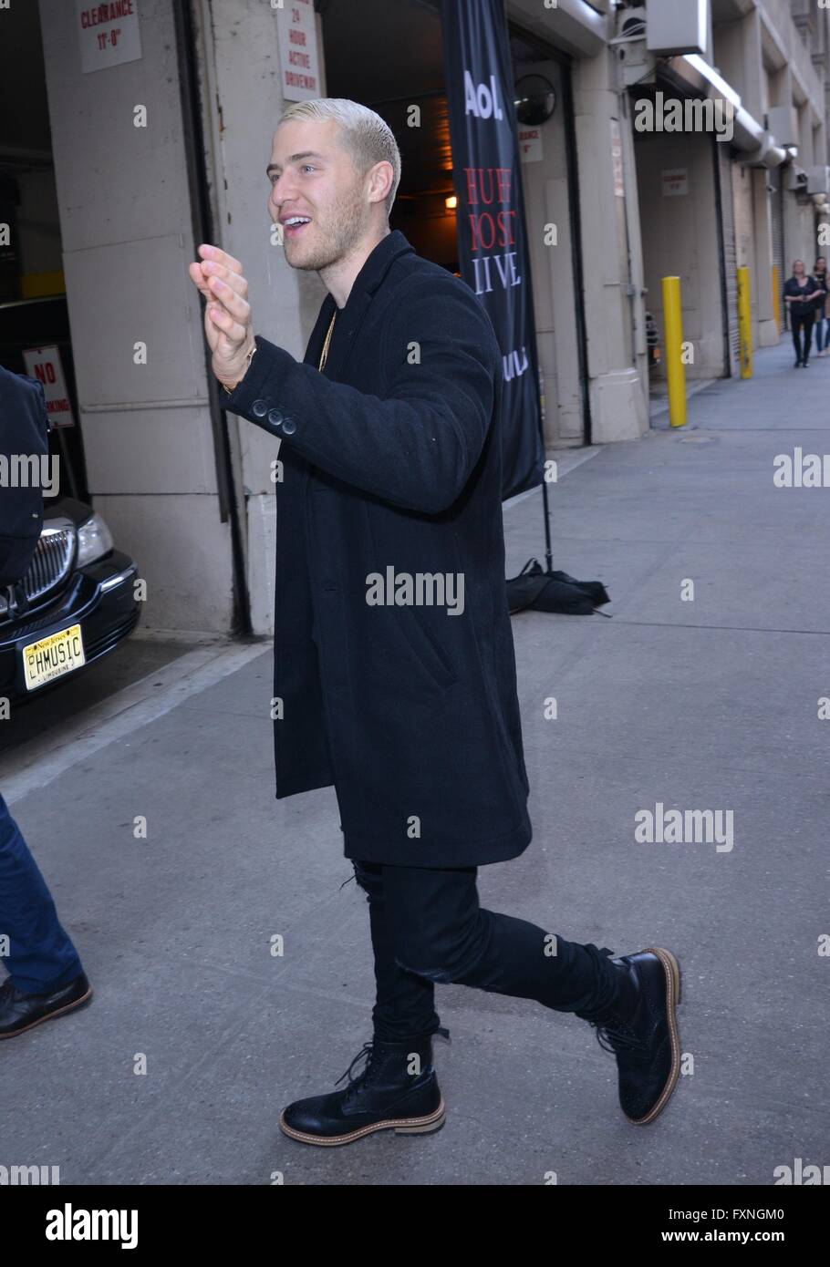 Mike Posner visits AOL in New York Featuring: Mike Posner Where ...