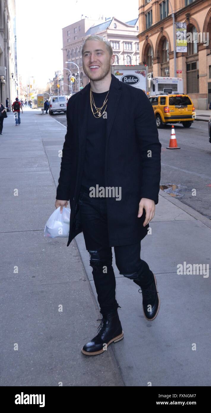 Mike Posner visits AOL in New York Featuring: Mike Posner Where ...