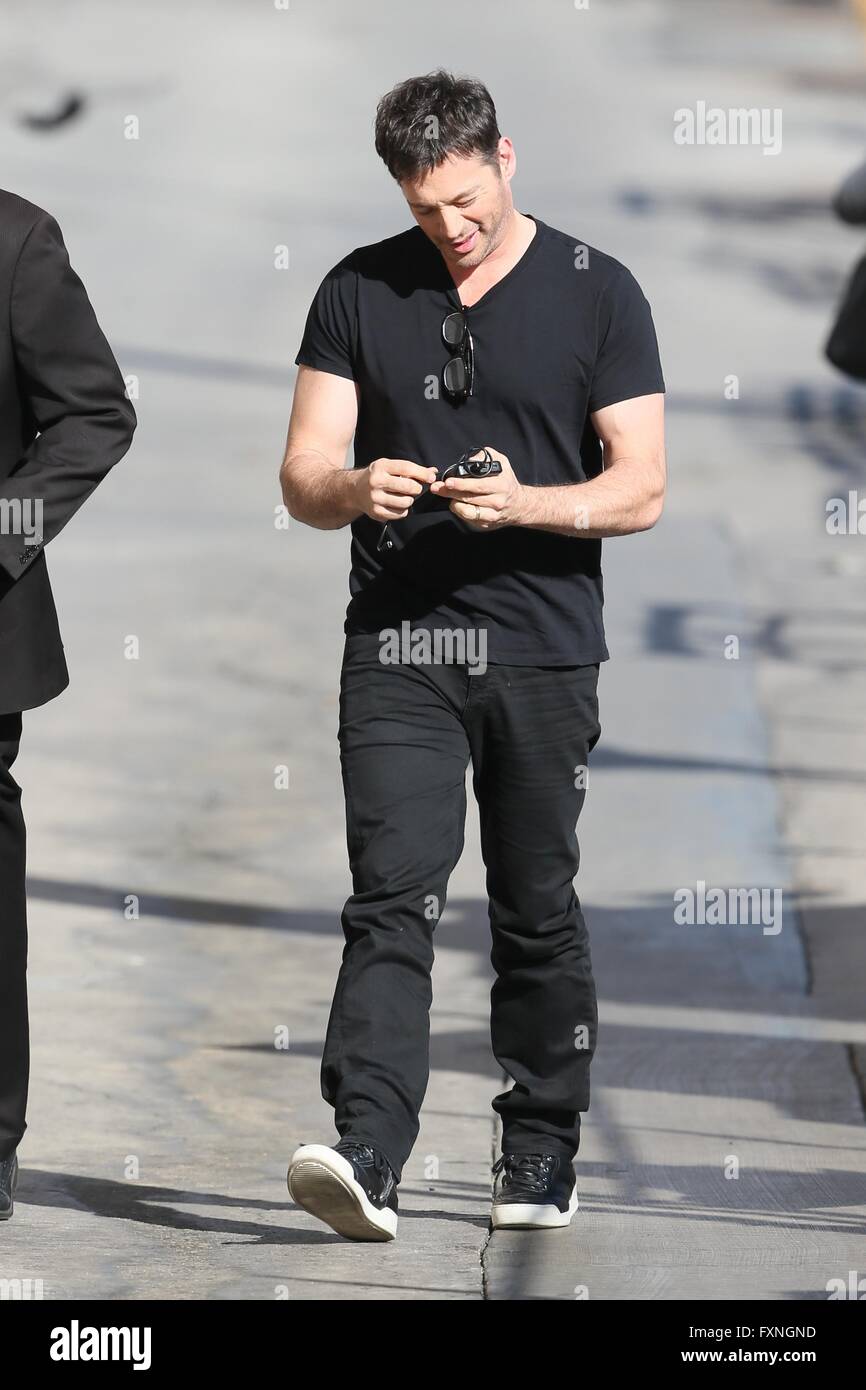 Harry Connick, Jr. seen arriving at the ABC studios for Jimmy Kimmel ...