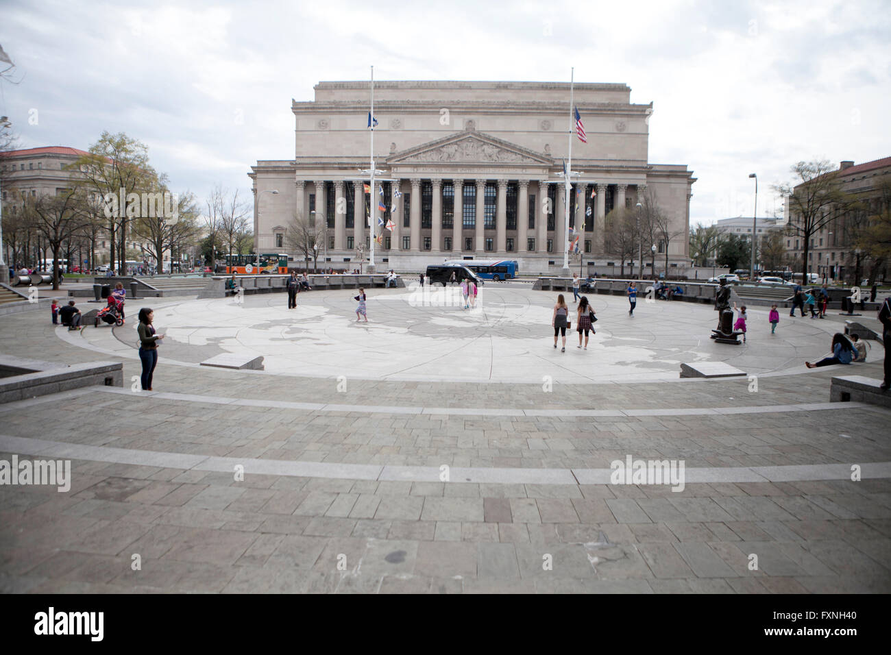 US Navy Memorial and National Archives building - Washington, DC USA ...