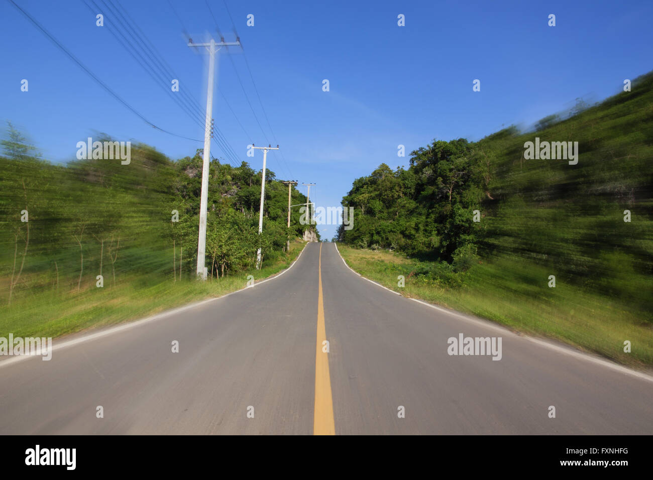 fast forward on the road way Stock Photo - Alamy