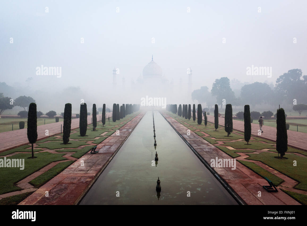 Taj Mahal in fog Stock Photo - Alamy