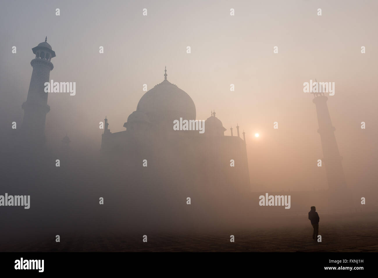 Taj Mahal in fog Stock Photo - Alamy