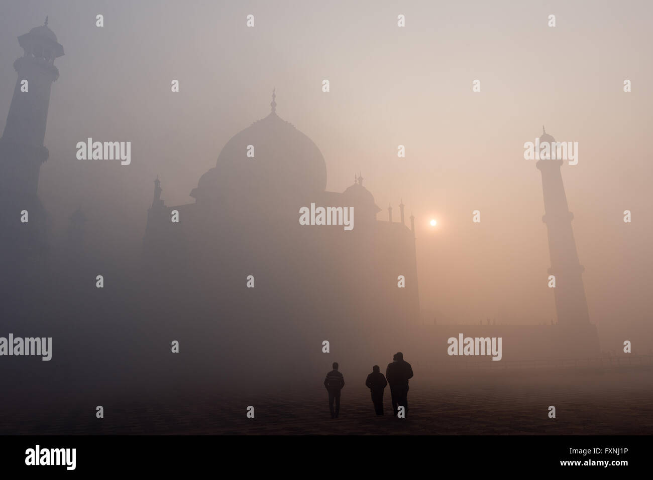 Taj Mahal in fog Stock Photo - Alamy