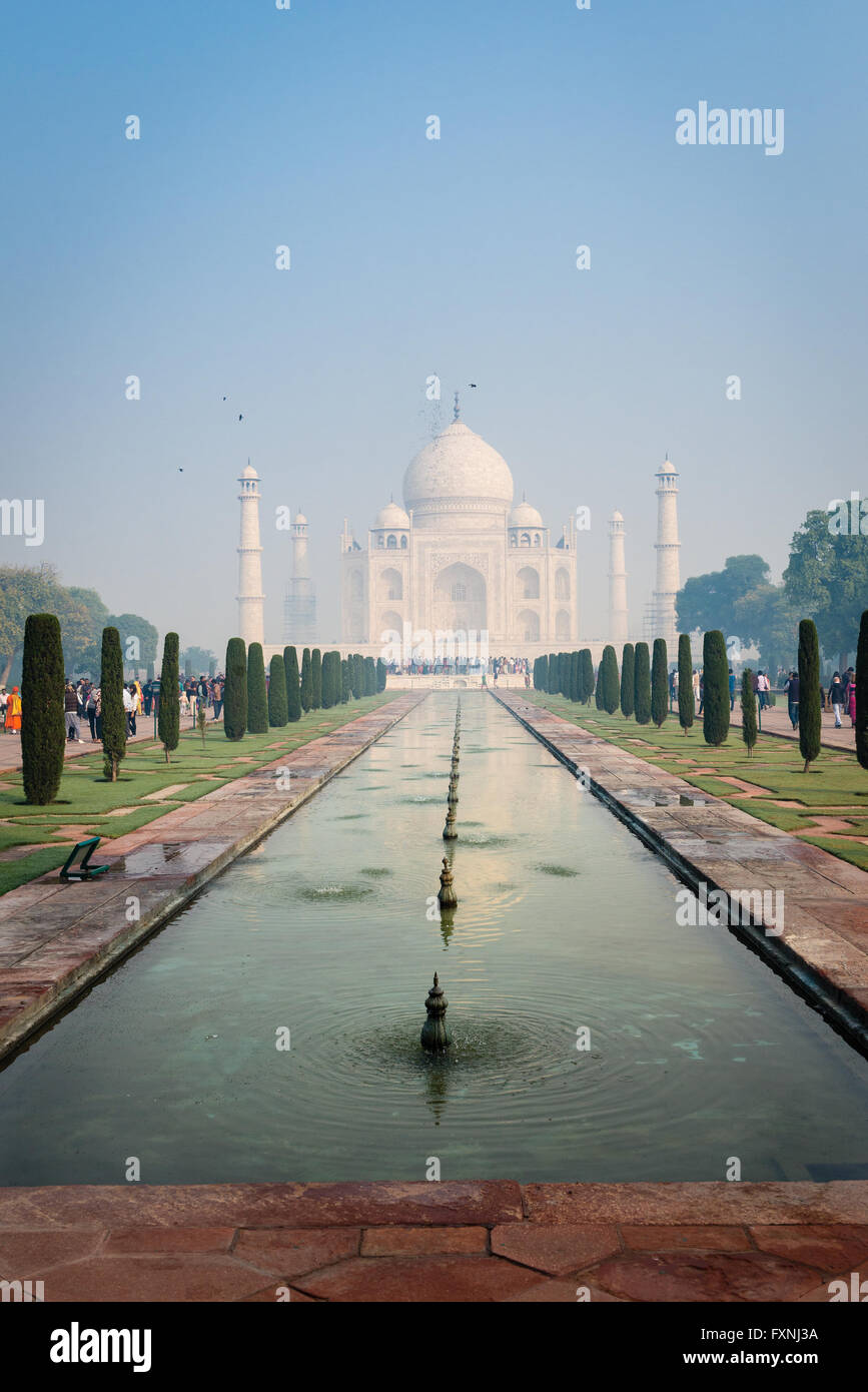 Taj Mahal in fog Stock Photo - Alamy