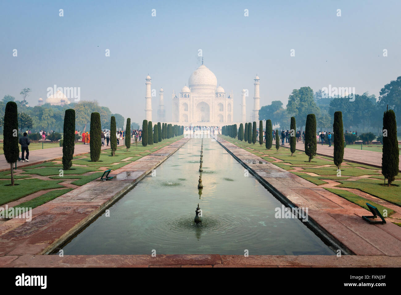 Taj Mahal in fog Stock Photo - Alamy