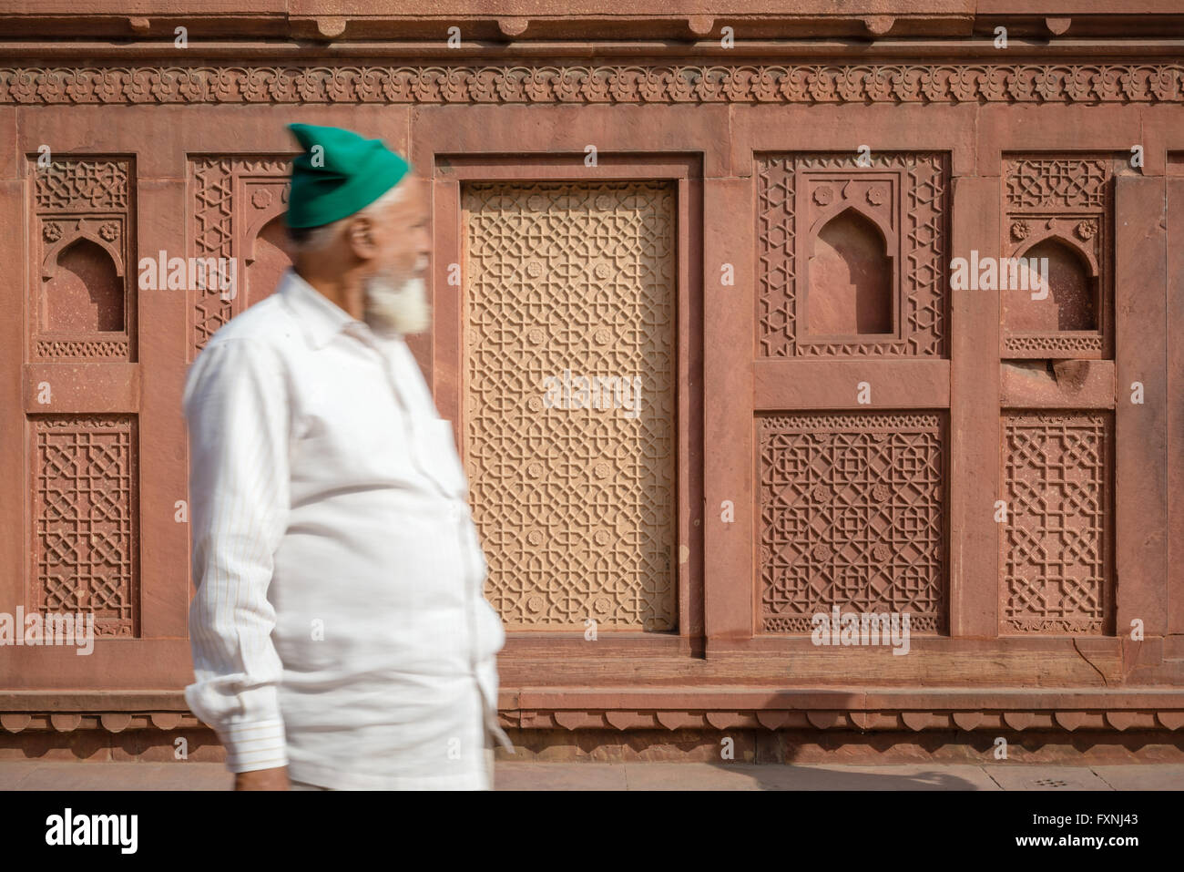 Muslim man at Agra Fort, India Stock Photo - Alamy