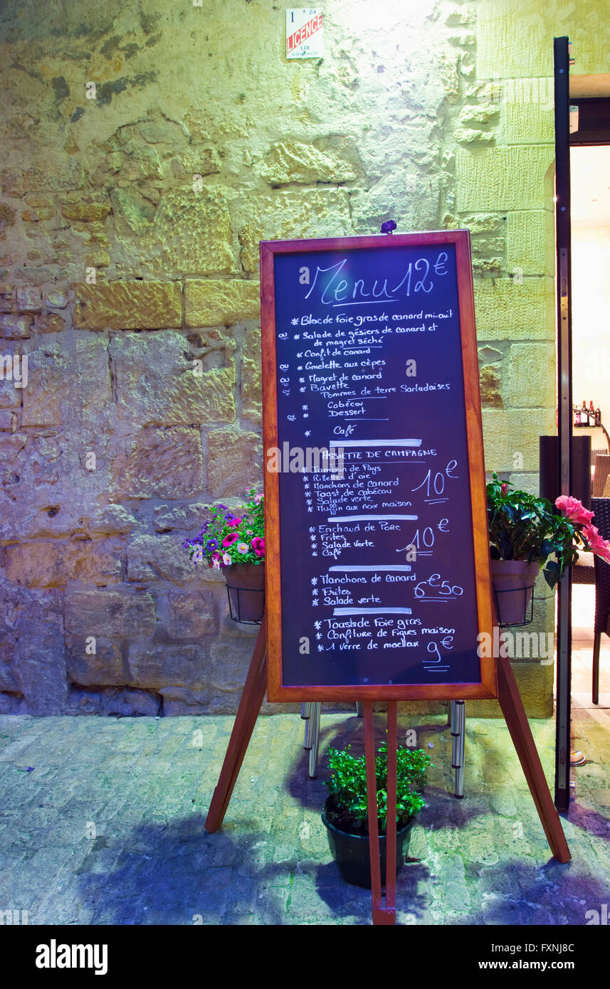 France menu restaurant hi-res stock photography and images - Alamy