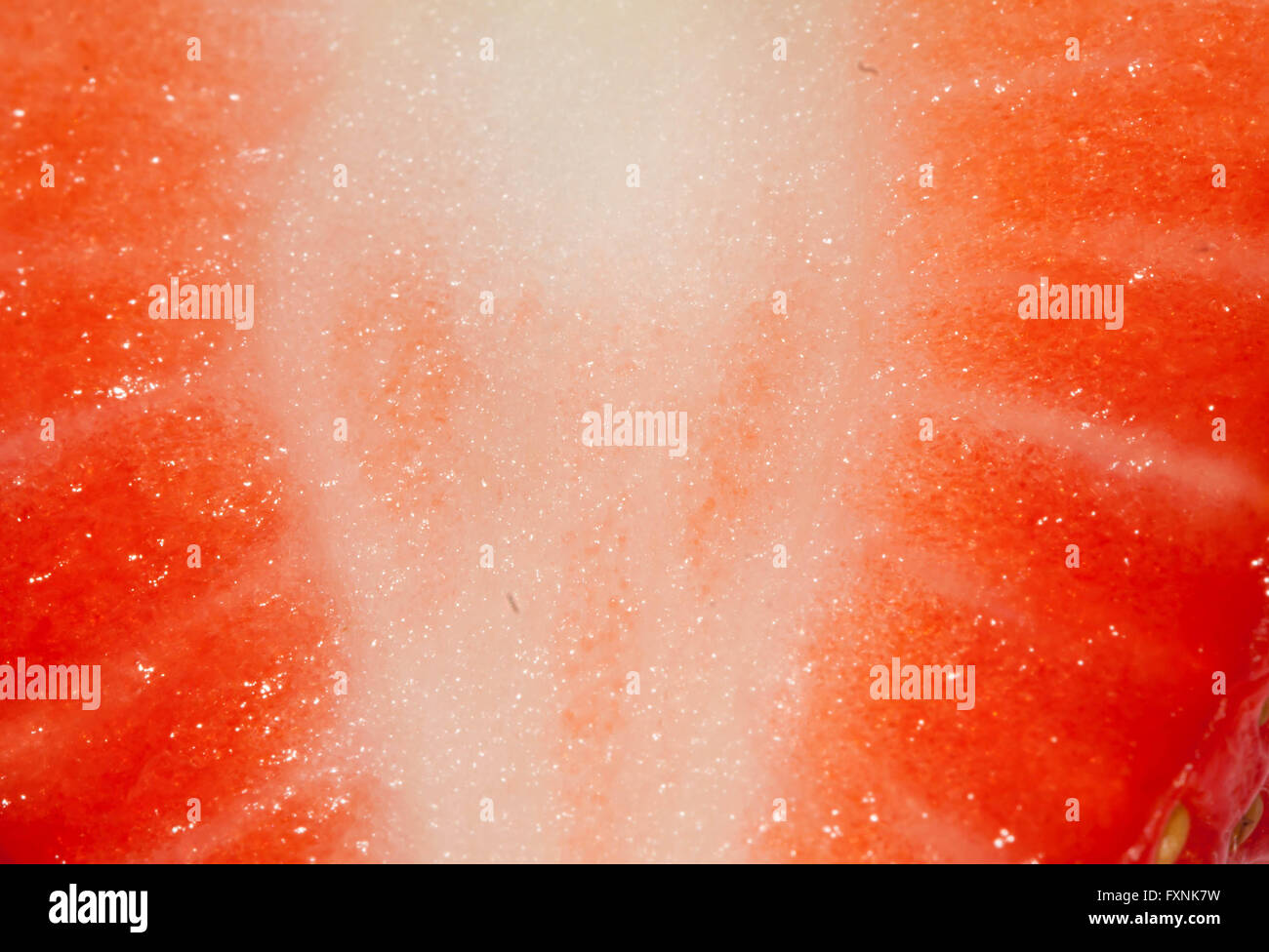 Closeup Red inside Strawberry texture, abstract background Stock Photo ...