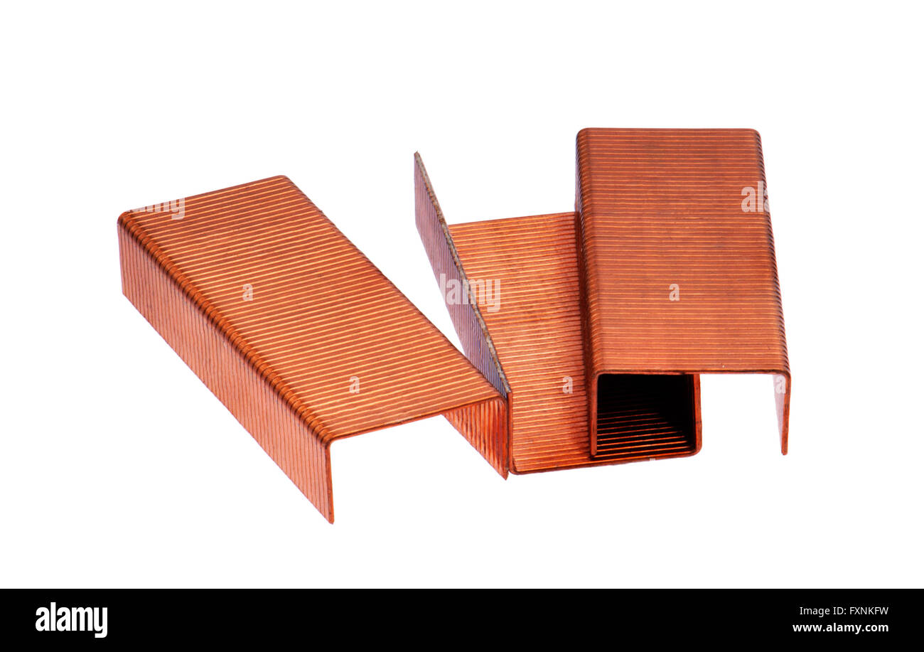 Staples, isolated on white background Stock Photo - Alamy