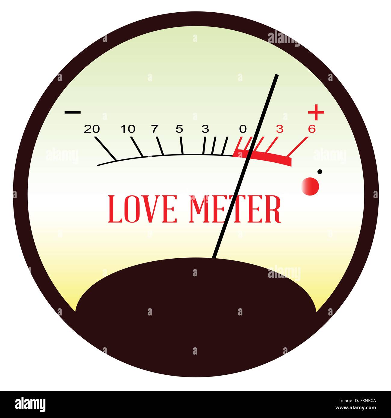 A typical analogue meter showing the level of love Stock Vector Image ...
