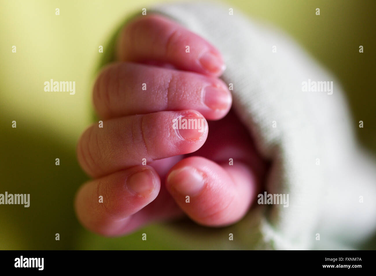 New born baby's hand Stock Photo - Alamy