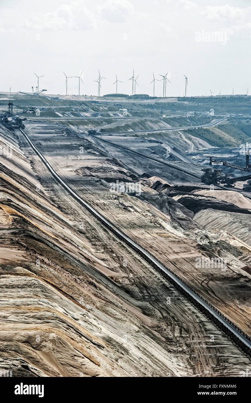 Lignite excavator, opencast lignite mining, RWE, Garzweiler, Juchen ...