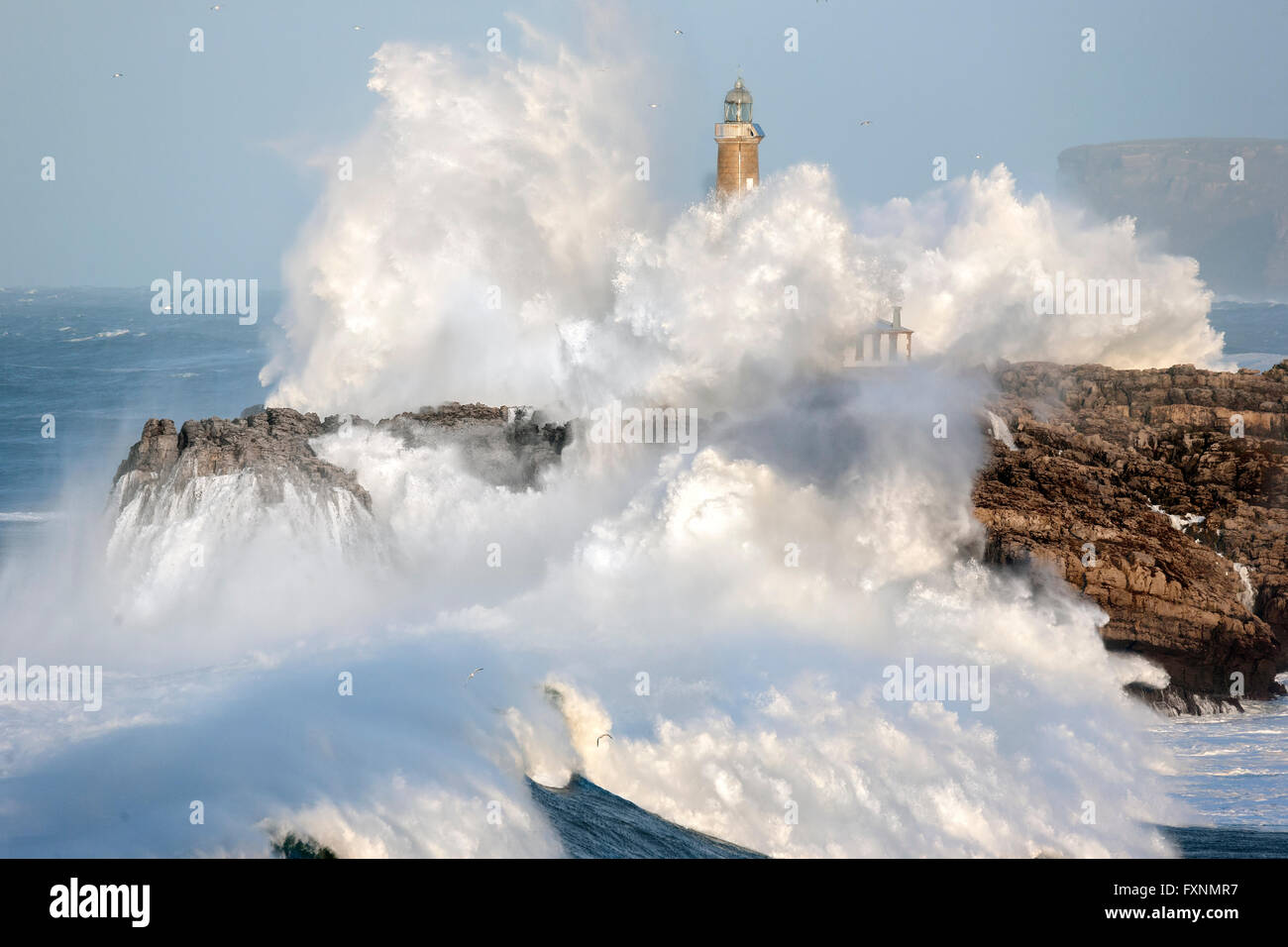 LIGHTHOUSE IN A STORM Stock Photo - Alamy