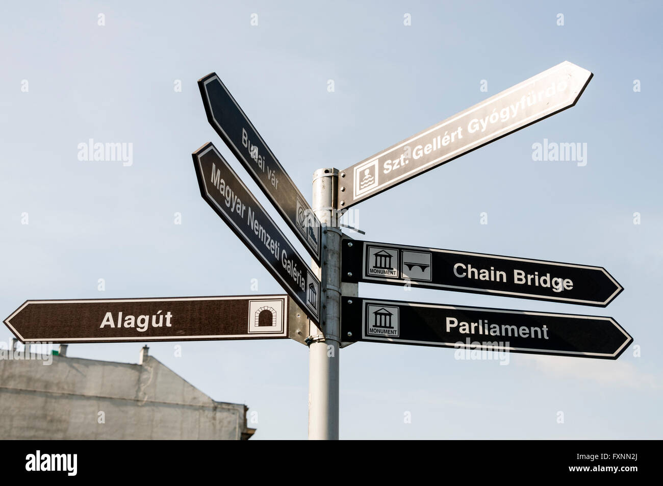 Budapest street sign hi-res stock photography and images - Alamy