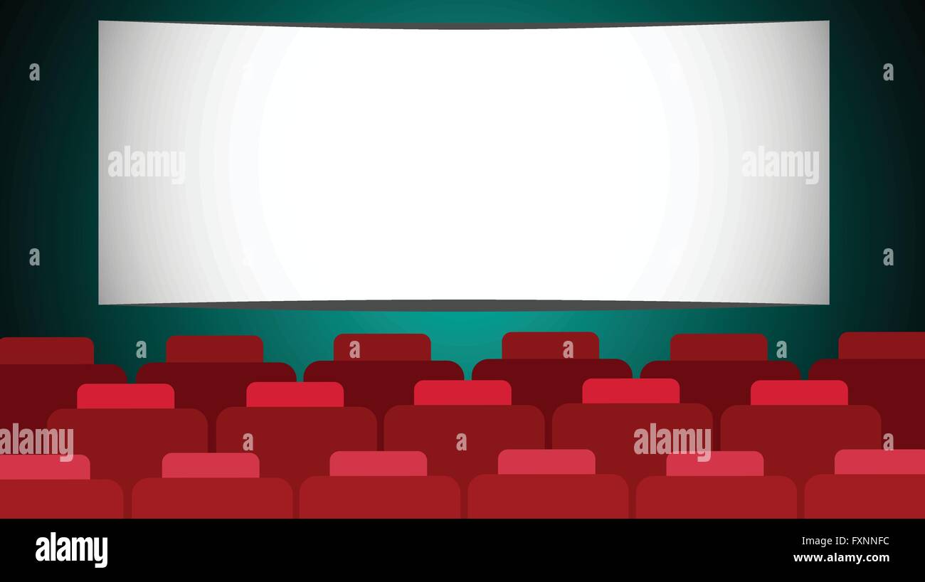 Empty Cinema Hall Screen With Copy Space Stock Vector Image & Art - Alamy