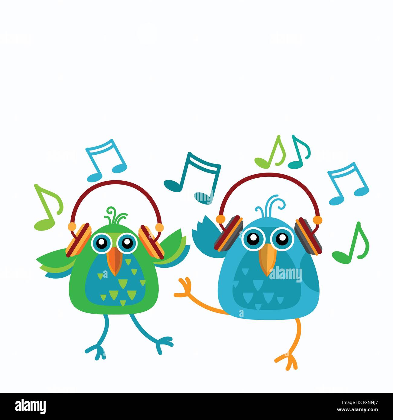 Funny dancing cartoon musical notes hi-res stock photography and images ...