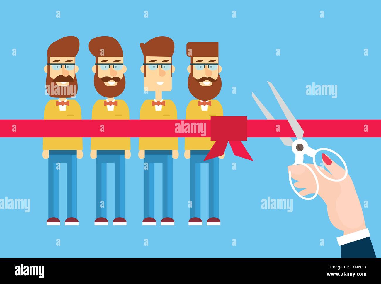 Grand opening crowd Stock Vector Images - Alamy