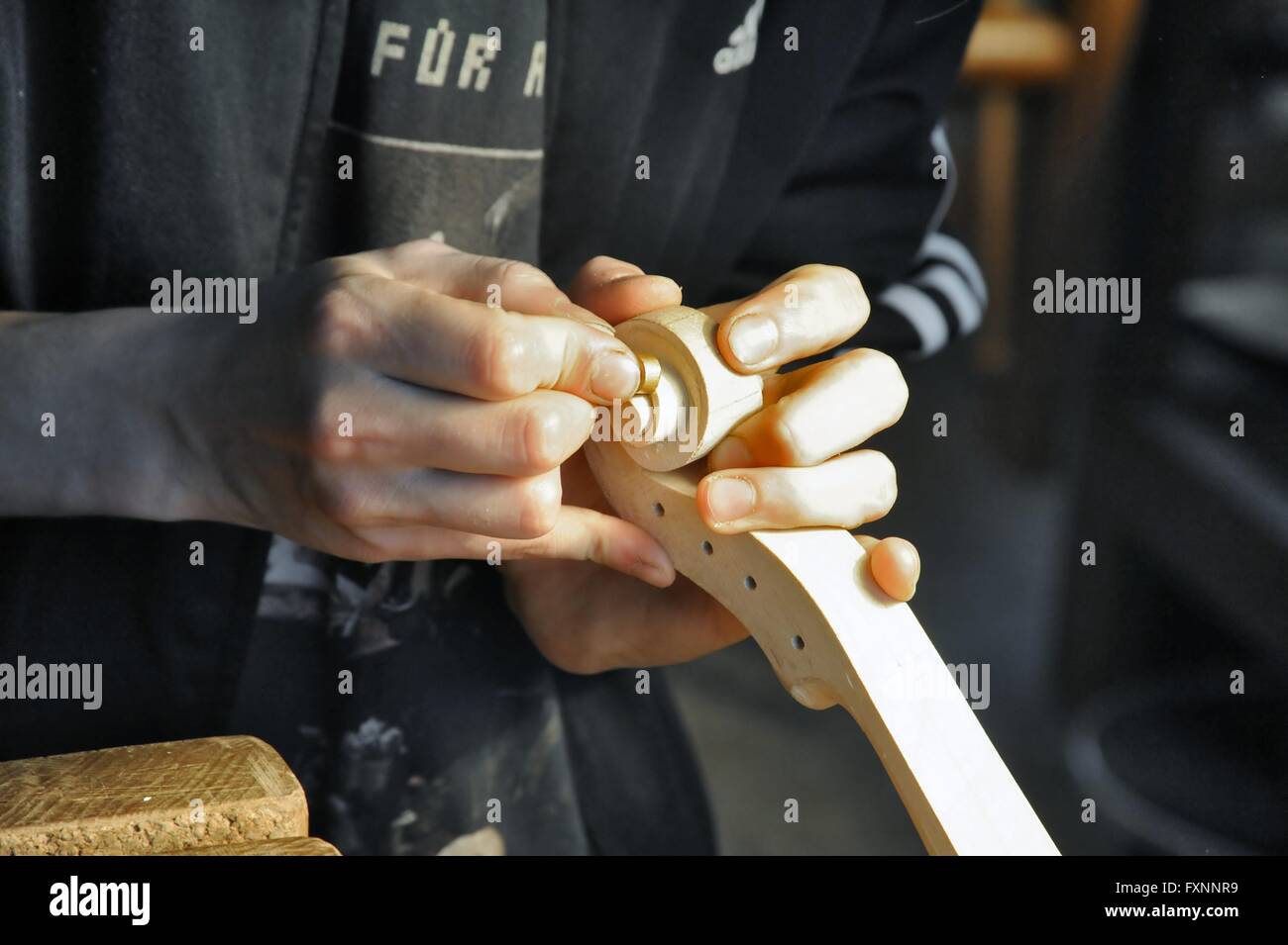 Milan (Italy) Civic School of Violin Making, construction phases of a ...