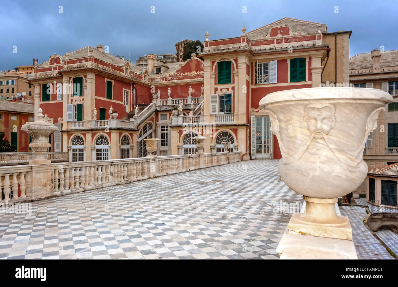 Italy Liguria Genoa - Via Balbi - Rolli Palace- Palazzo Stefano Balbi ...