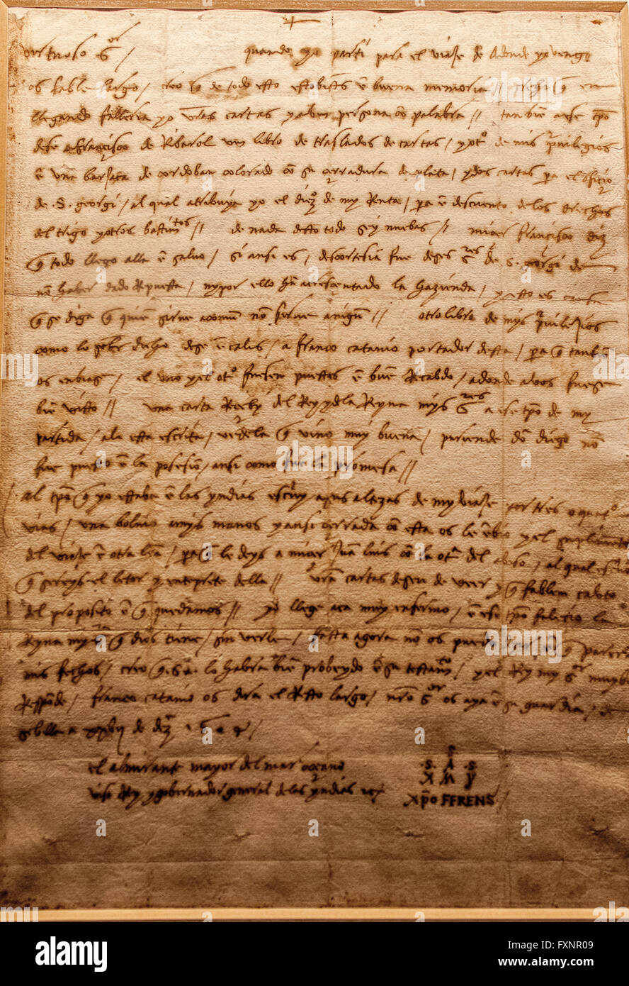Christopher columbus letter hi-res stock photography and images - Alamy