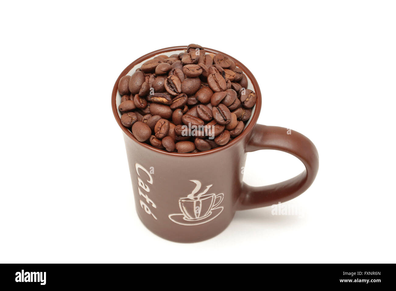 A cup filled with coffee beans Stock Photo - Alamy