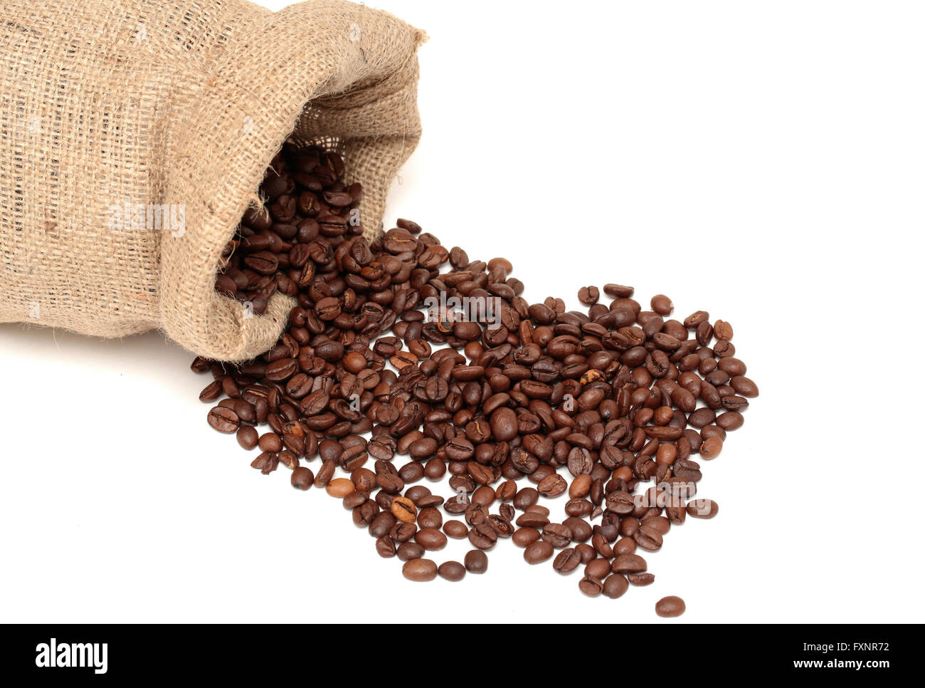 Coffee beans jute bag hi-res stock photography and images - Alamy