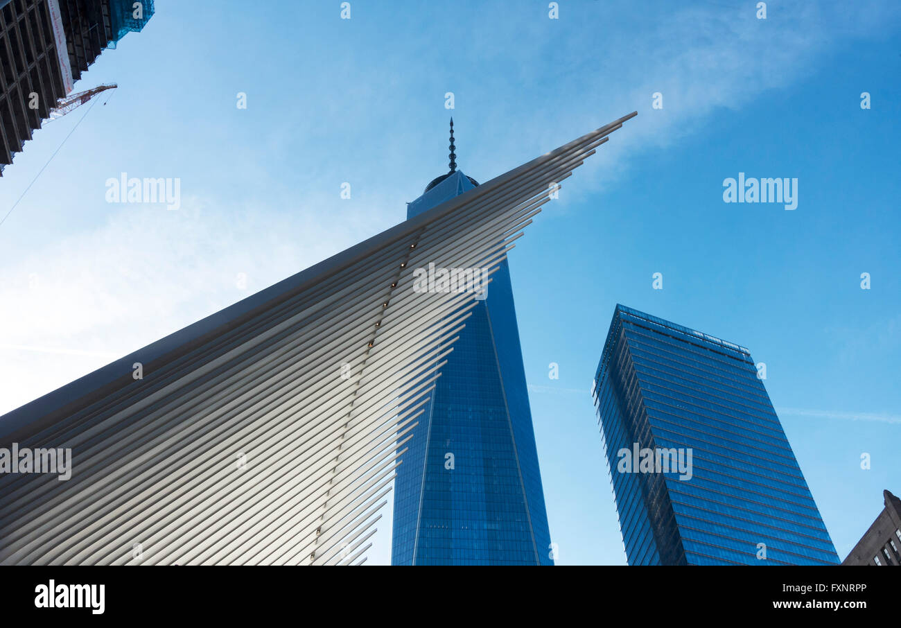 World Trade Center -- the Oculus and Freedom Tower Stock Photo - Alamy
