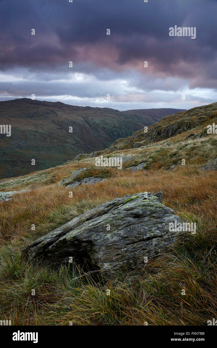 Early light viewed from the lower slopes of Snowdon, Snowdonia, Gwynedd ...