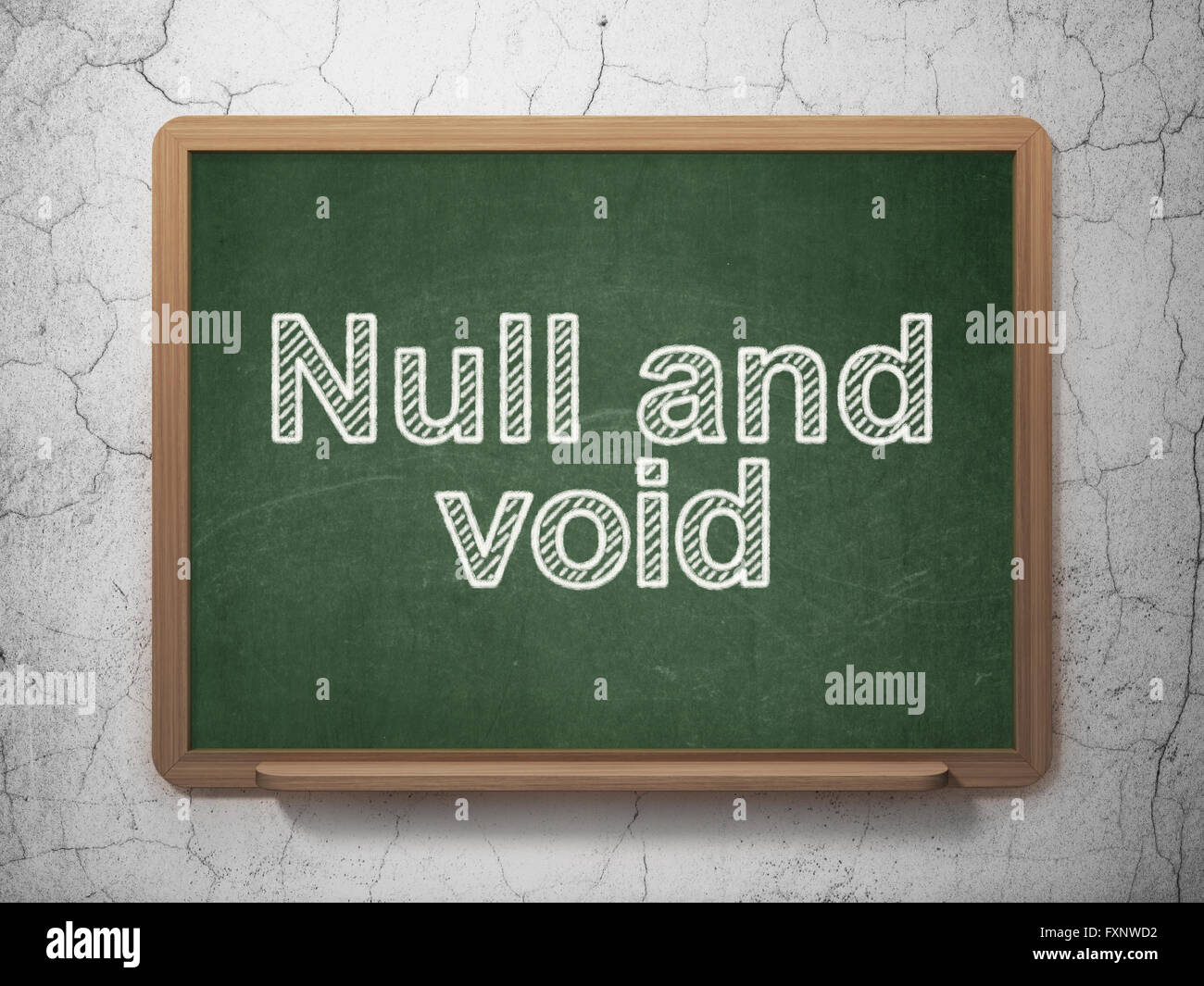 Law concept: Null And Void on chalkboard background Stock Photo - Alamy