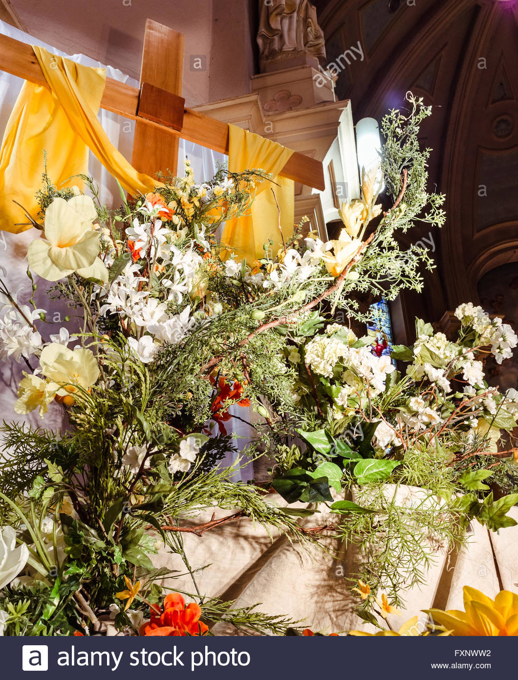 Funeral Flowers Cross Stock Photos & Funeral Flowers Cross Stock Images ...