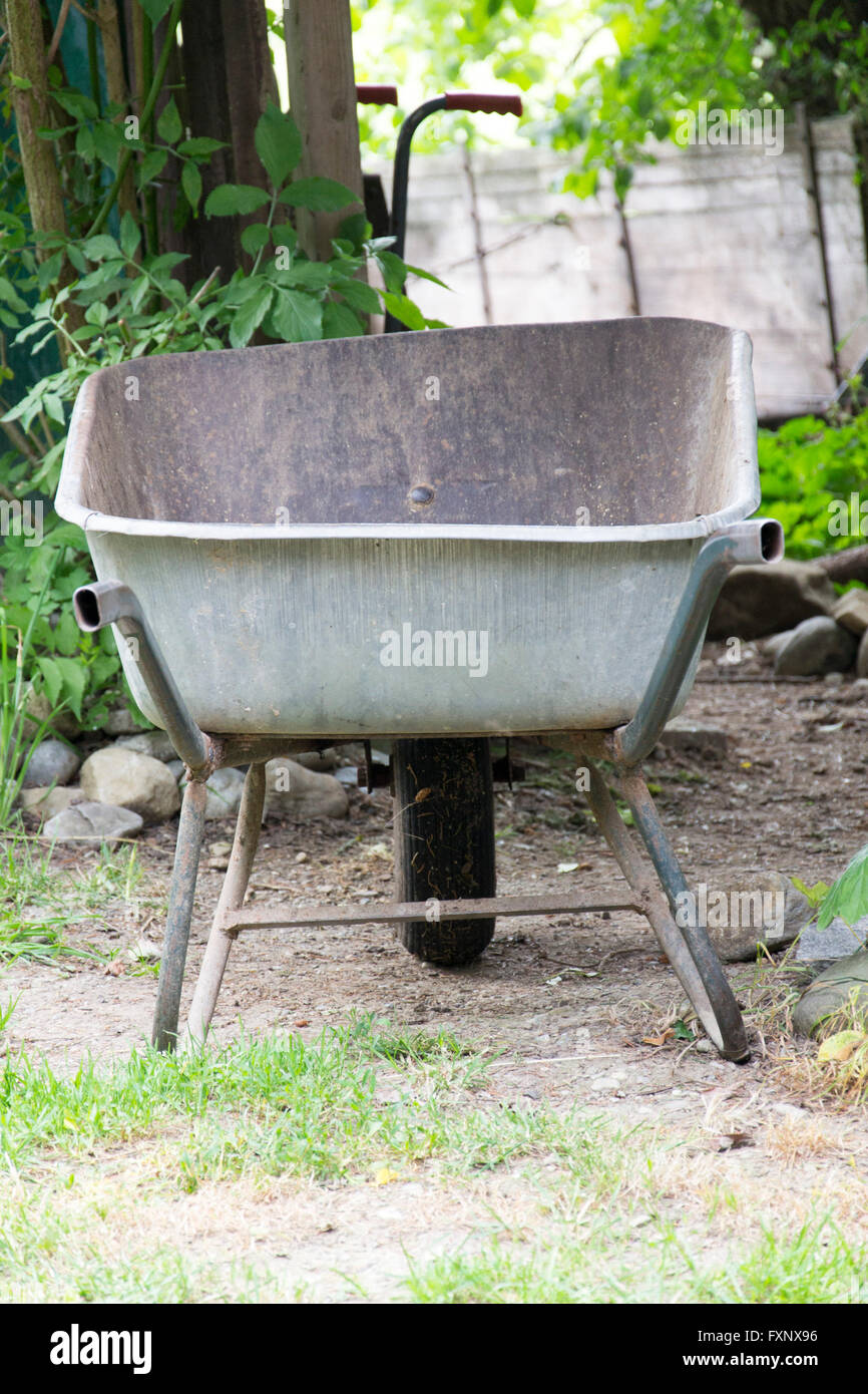 Empty wheelbarrow on construction hi-res stock photography and images ...