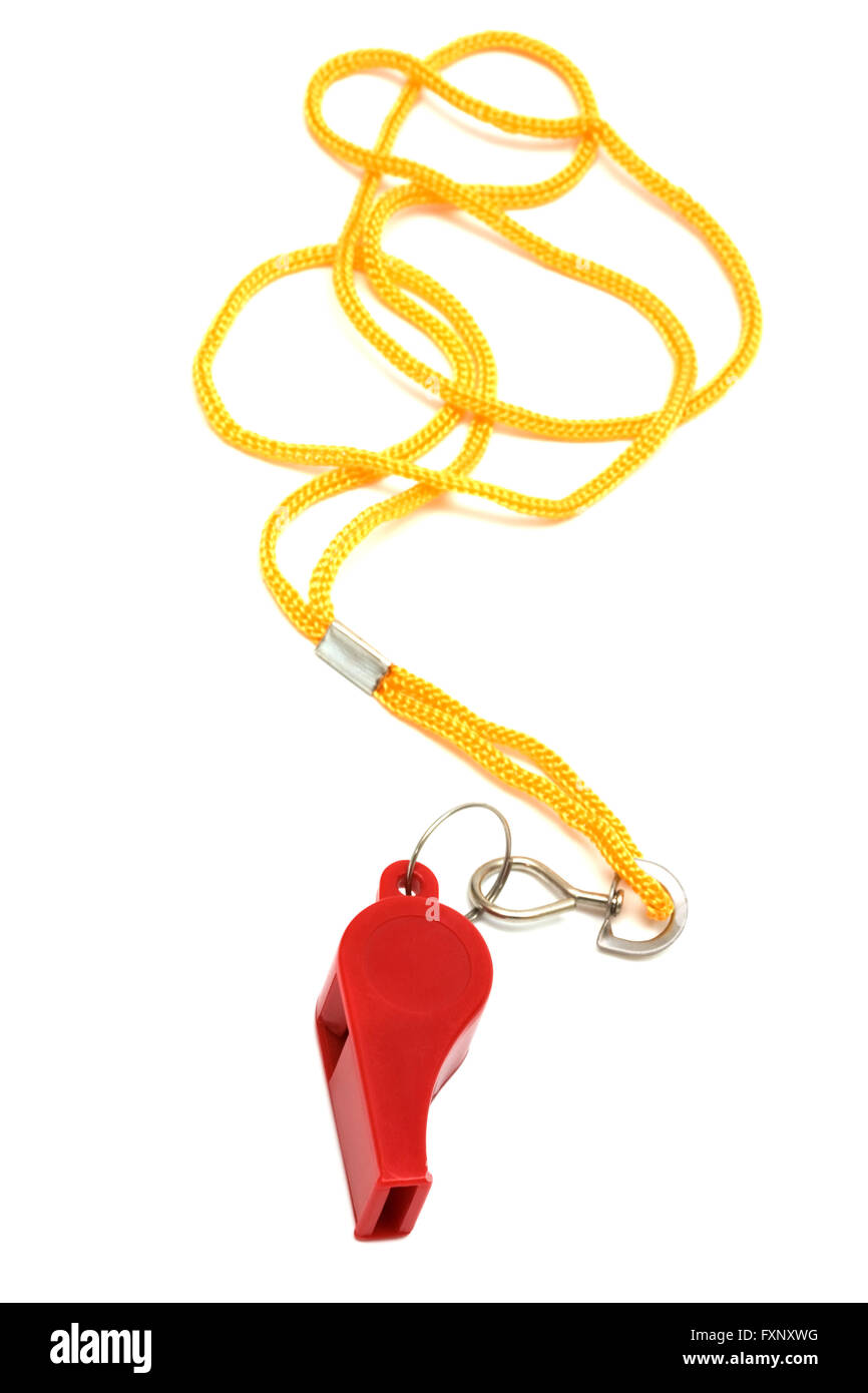 Football referee red whistle Cut Out Stock Images & Pictures - Alamy