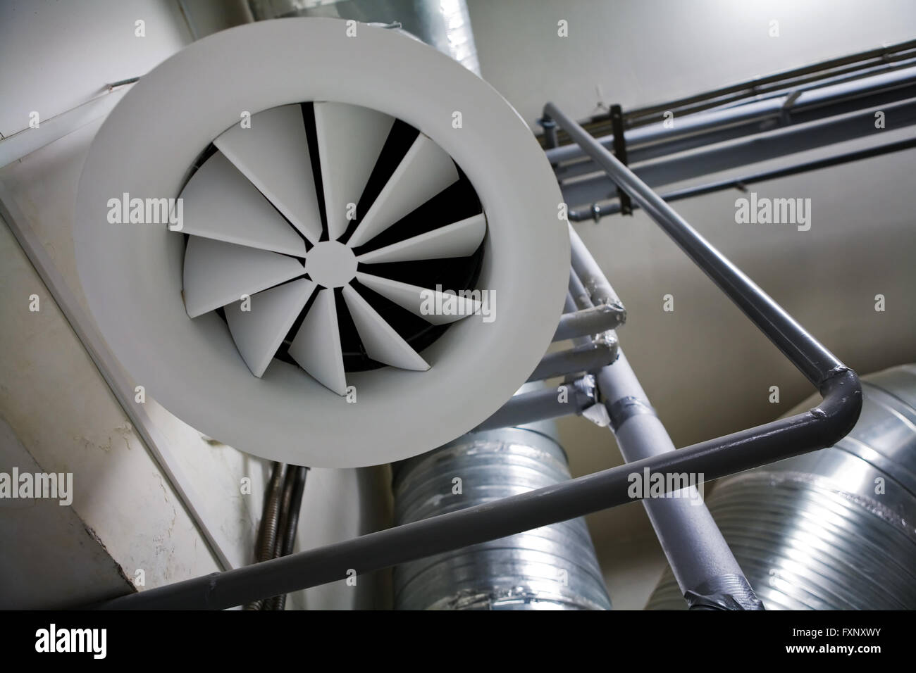 System of ventilating pipes at a modern factory Stock Photo - Alamy