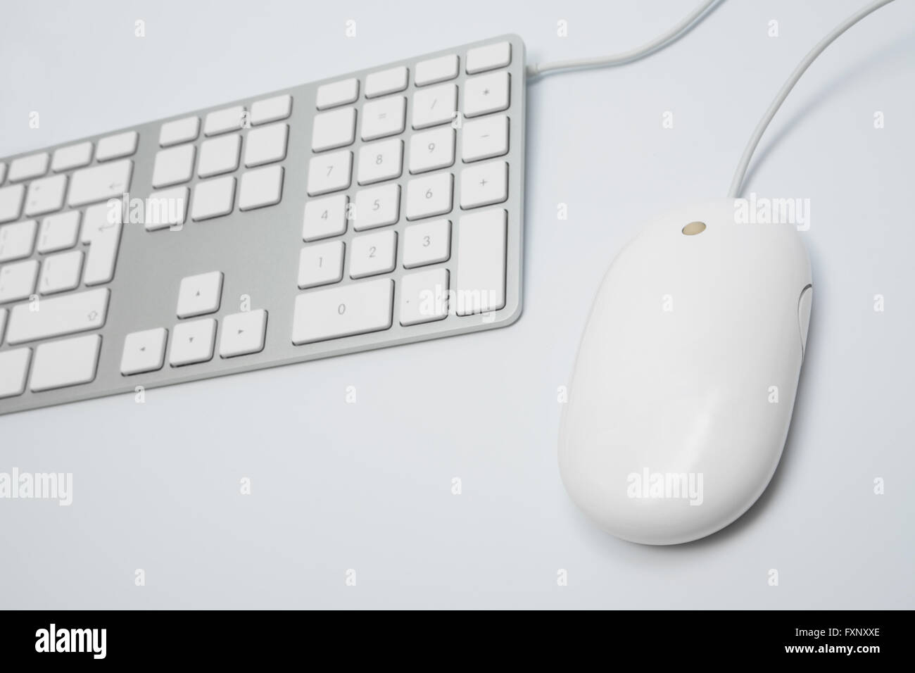 The modern keyboard and the mouse for a computer Stock Photo - Alamy