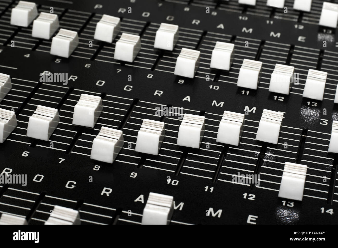 Control panel in a audio recording studio Stock Photo - Alamy