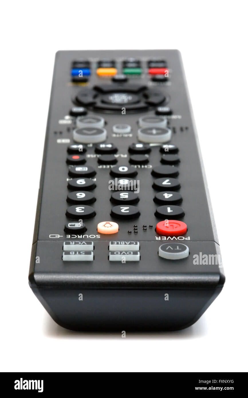 The modern remote-control on a white background Stock Photo - Alamy