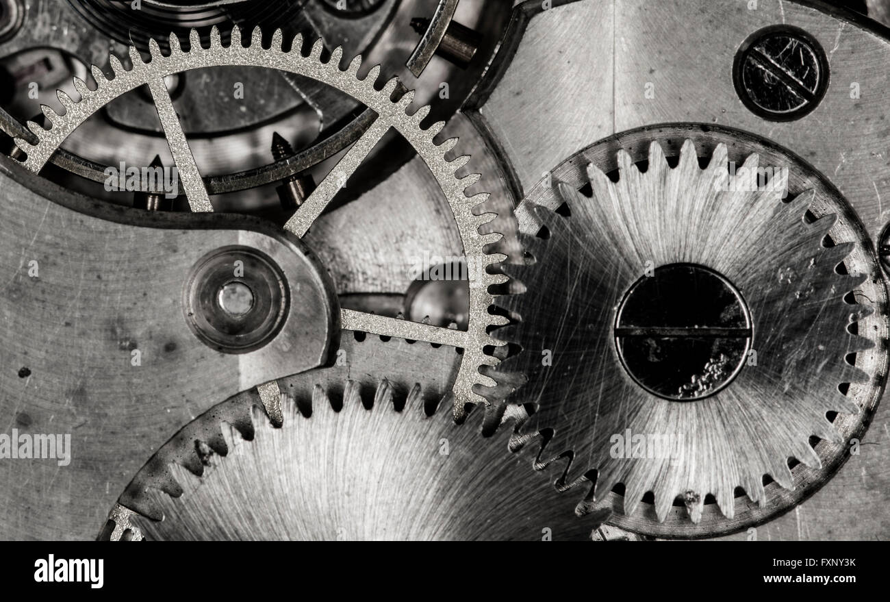 clockwork old mechanical watch, high resolution and detail Stock Photo ...