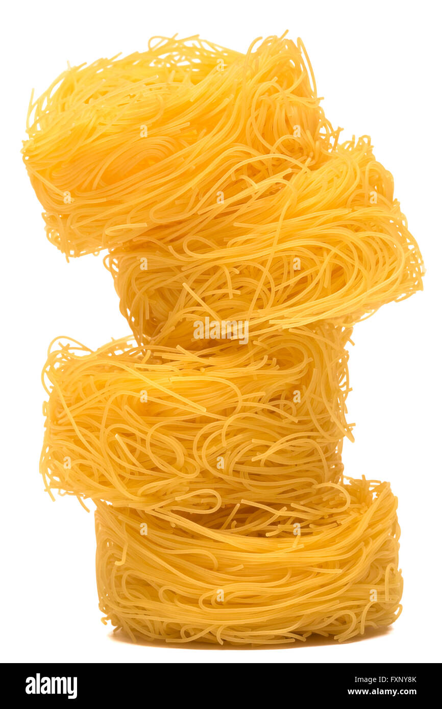 Different beautiful pasta on a white background Stock Photo - Alamy