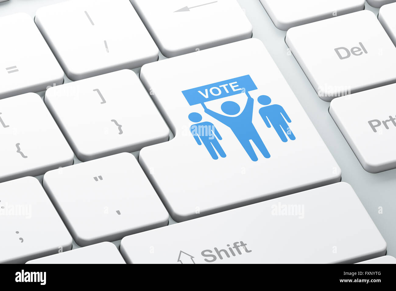 Political concept: Election Campaign on computer keyboard background ...