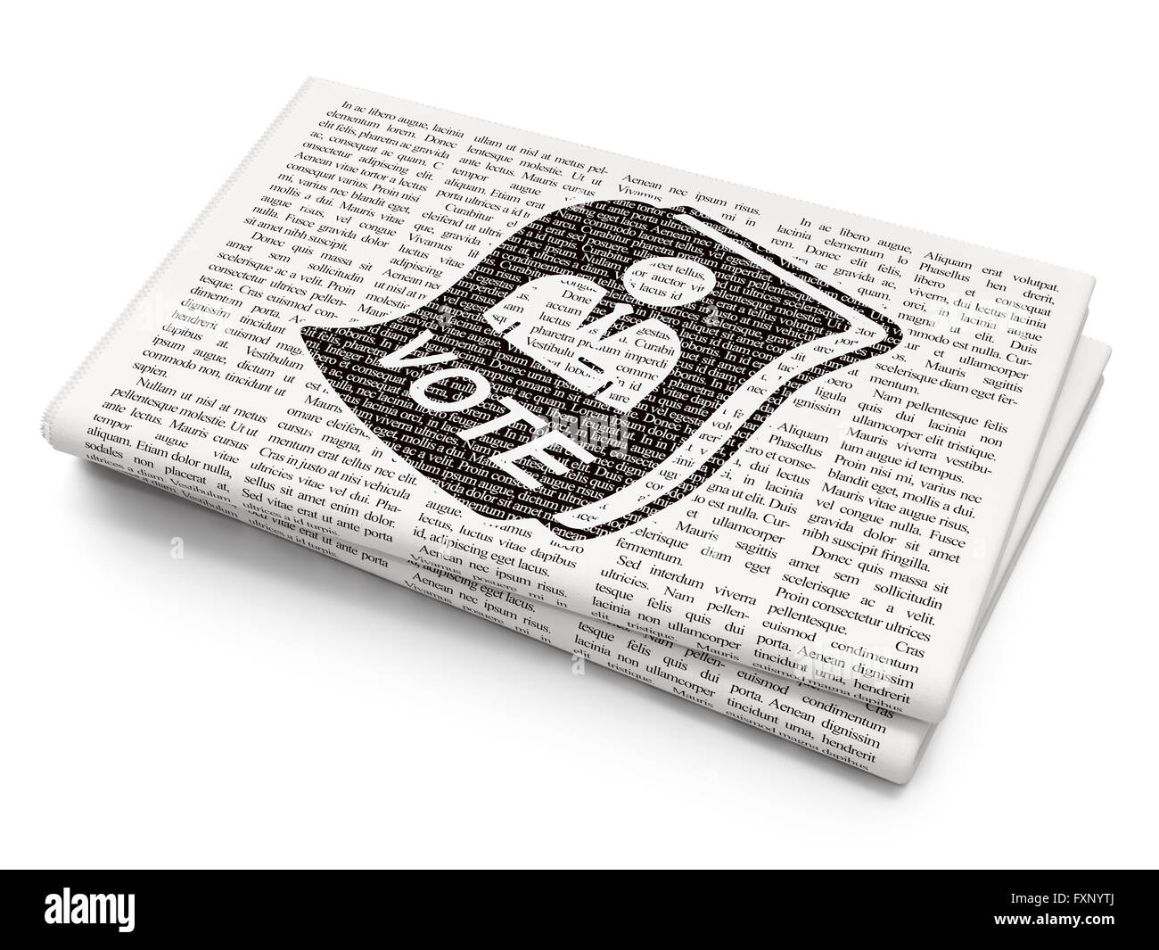 Political concept: Ballot on Newspaper background Stock Photo - Alamy